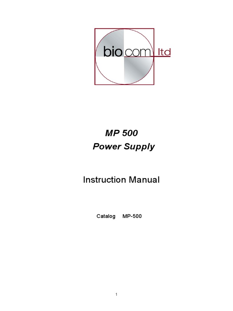 PowerPoint MP 500 User Manual | PDF | Power Supply | Ac Power Plugs And ...