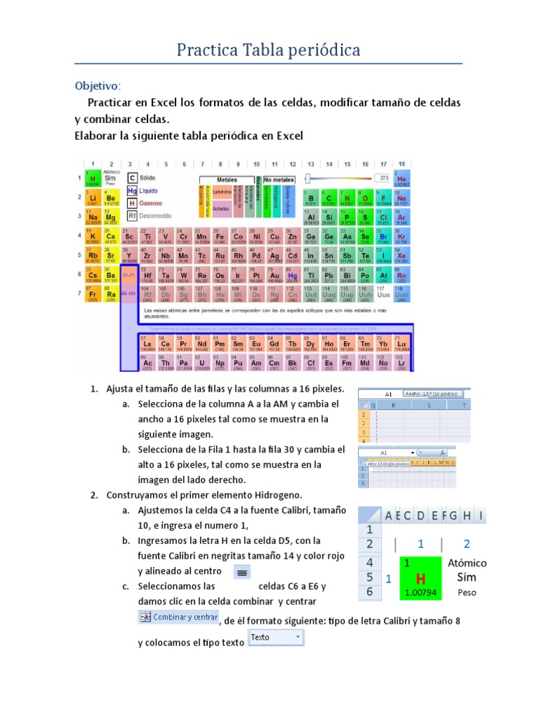 Practica Tabla Periódica | PDF