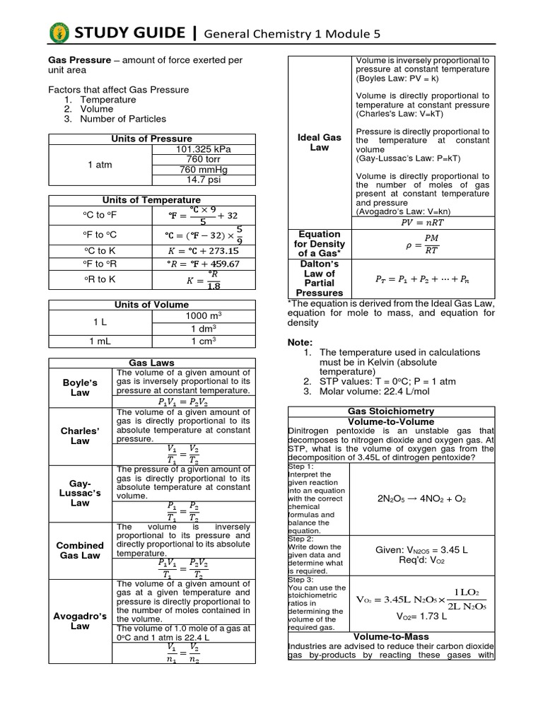 Chemistry g11 | PDF | Gases | Mole (Unit)