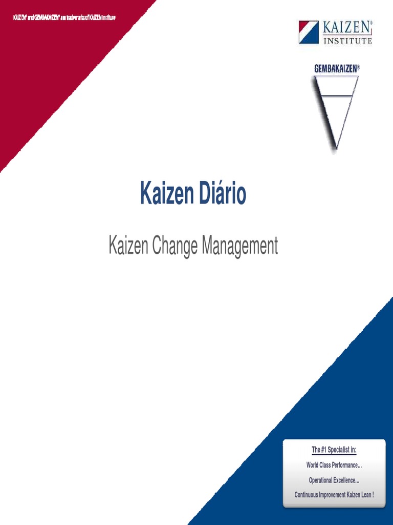 02 Daily Kaizen Program PT | PDF | Fatores humanos e Ergonomia | Science