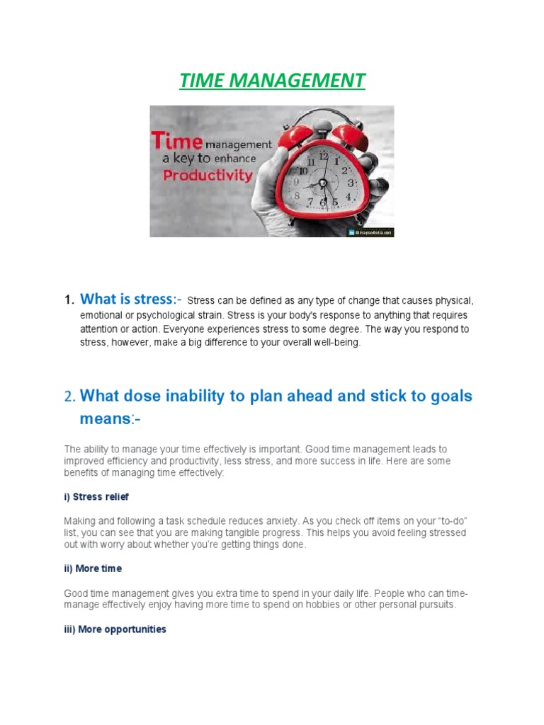 Time Management-1 | PDF