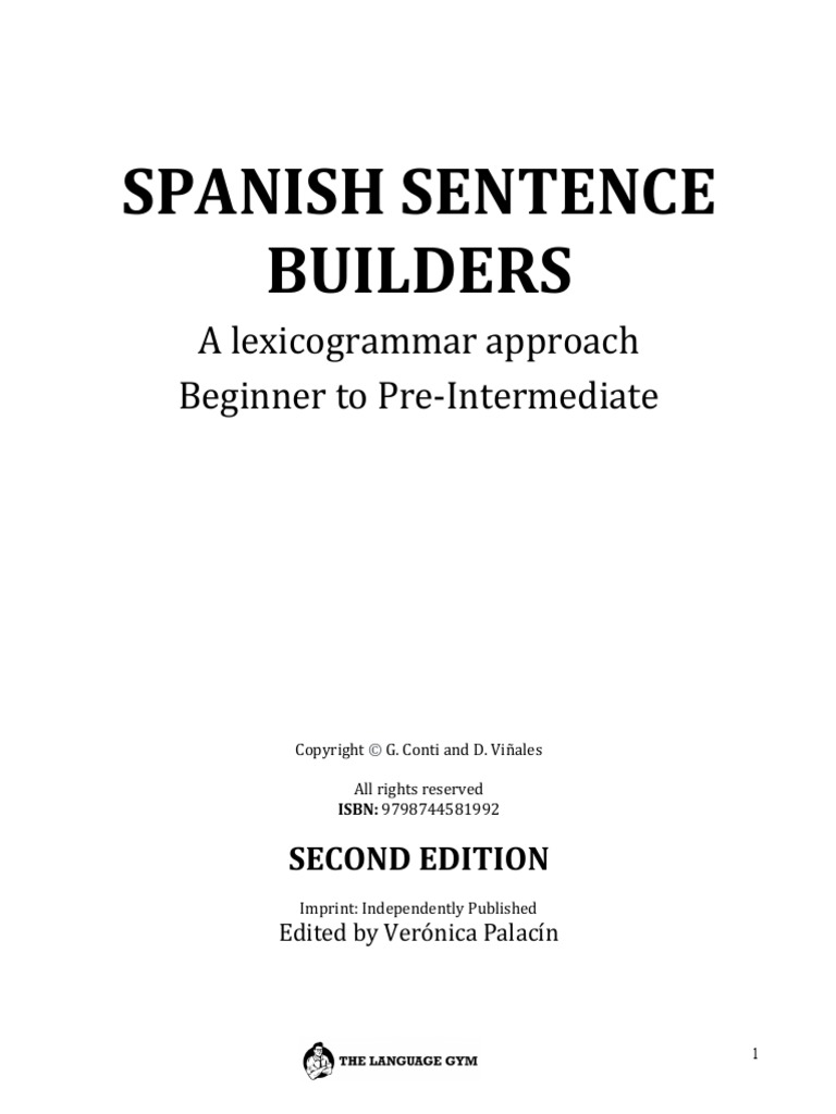Spanish Sentence Builders | PDF