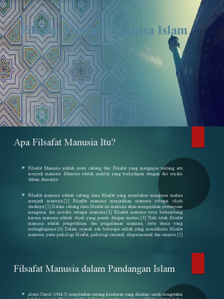 Filsafat Manusia Dalam Islam | PDF | Filsafat | Sains & Matematika
