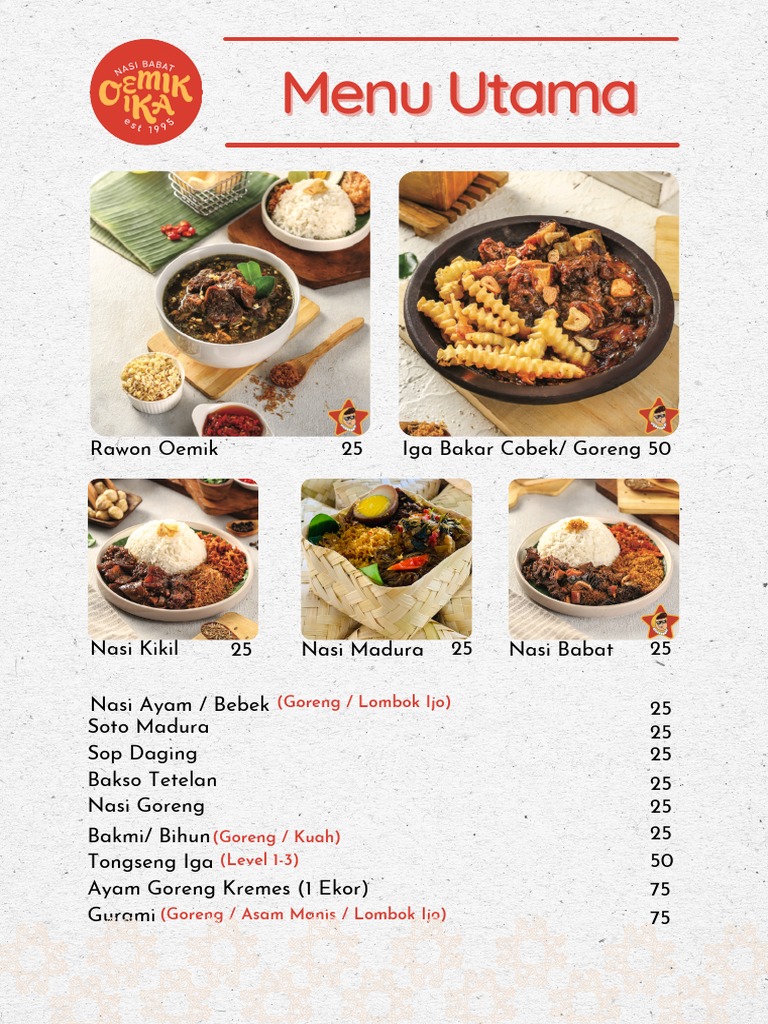 Menu OEMIK IKA-new | PDF