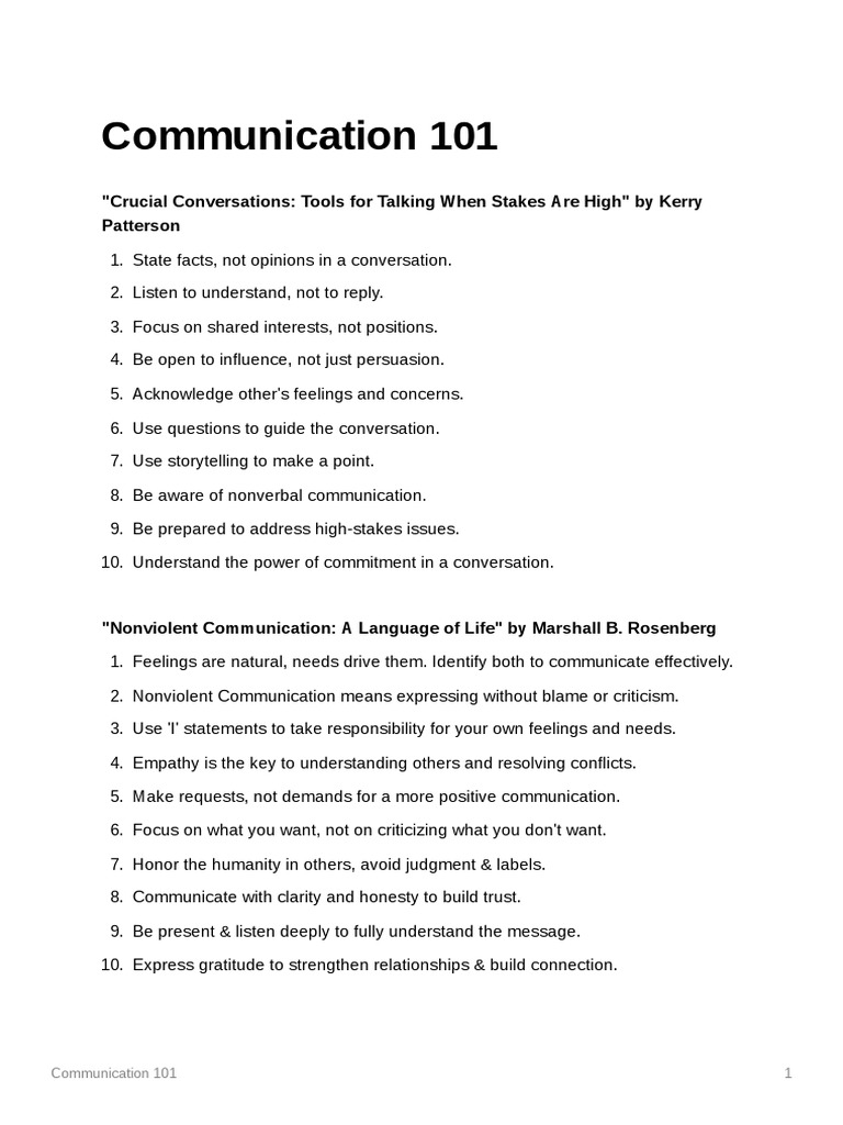 Communication 101 | PDF | Body Language | Communication
