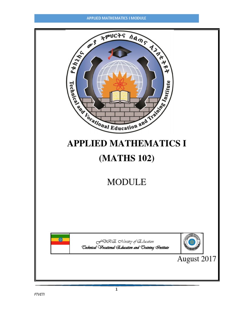 Applied Mathematics One | PDF | Matrix (Mathematics) | Integral