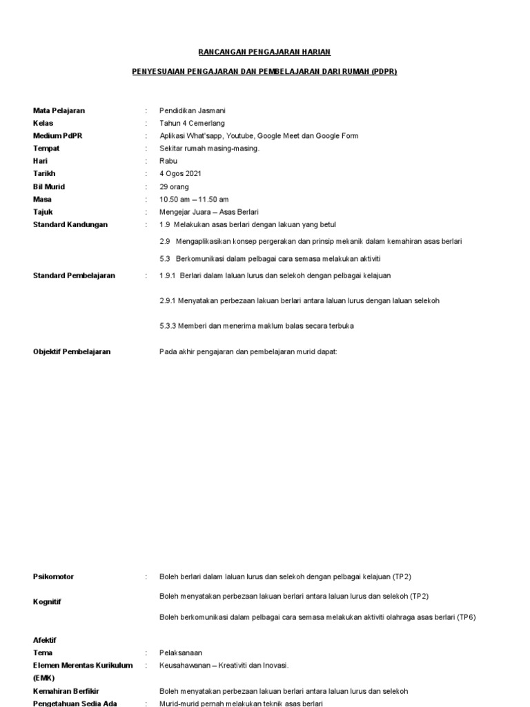 RPH PJ 4C M20 Observe (4.8.2021) | PDF