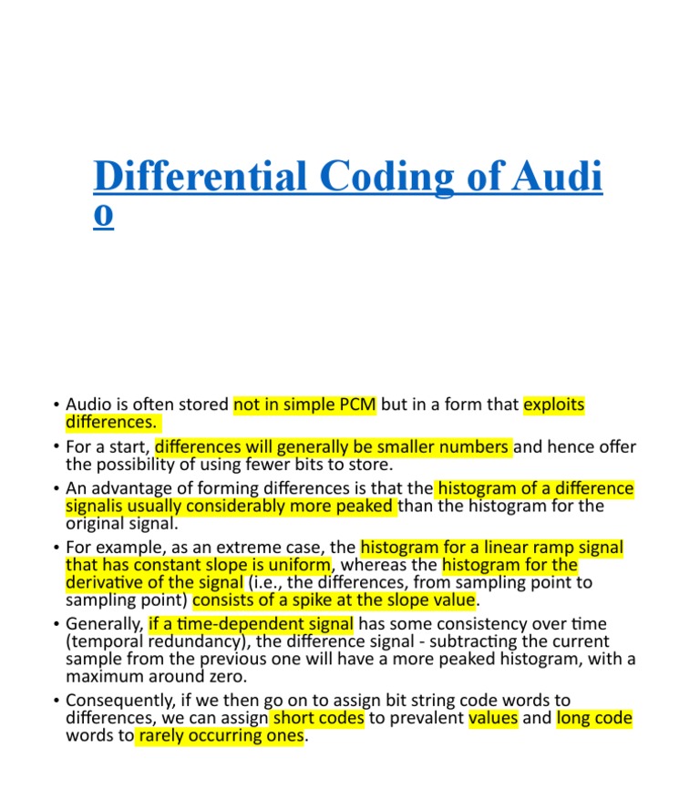 9.differential Coding of Audio | PDF