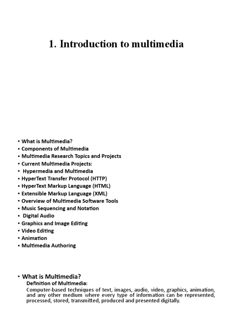 1.introduction To Multimedia | PDF | Html | Html Element