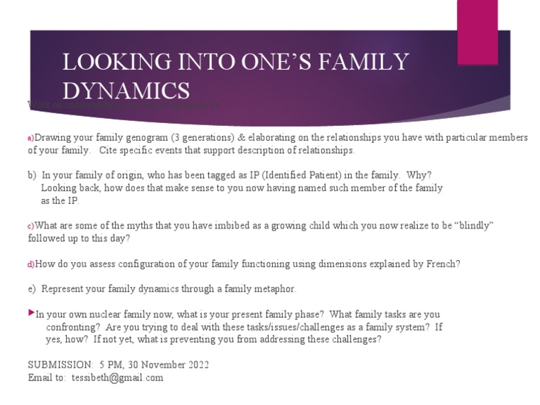 Family Dynamics Exploration Guide | PDF | Wellness
