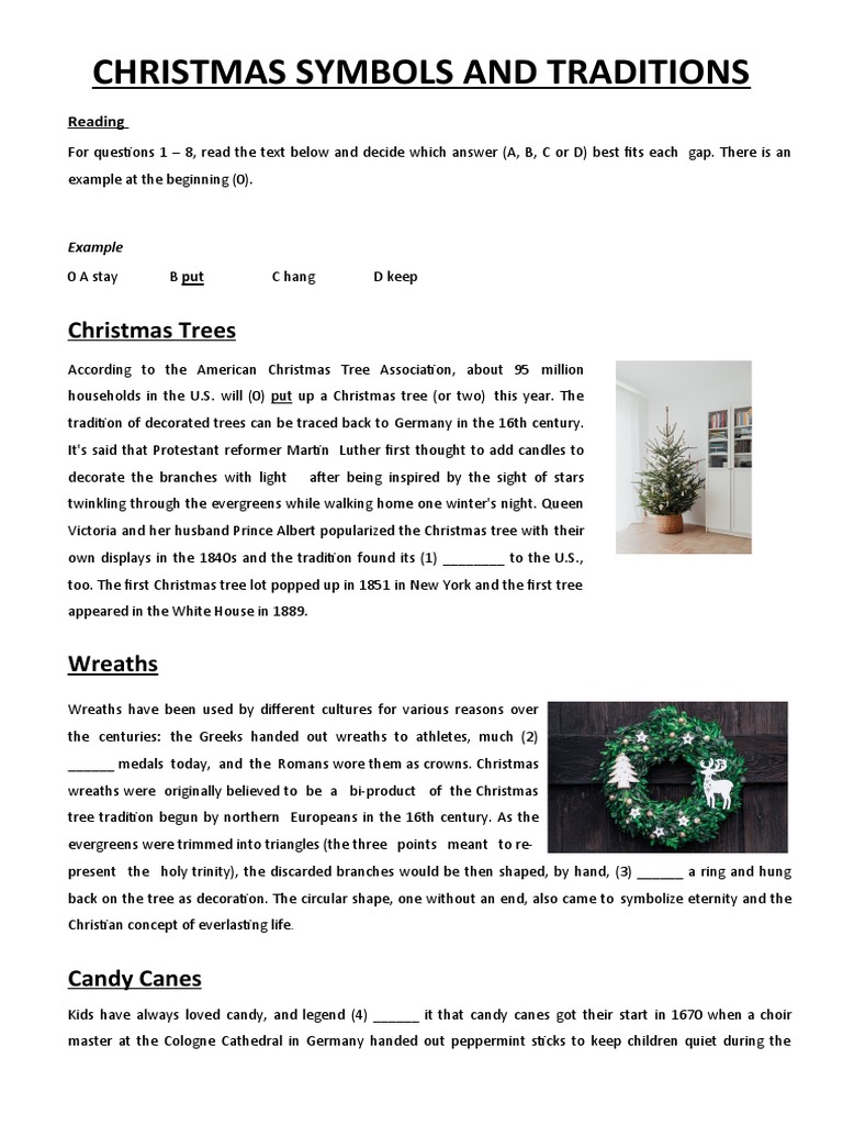 Christmas Symbols and Traditions | PDF | Christmas Tree | Wreath