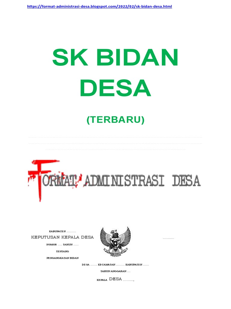SK Bidan Desa Terbaru | PDF