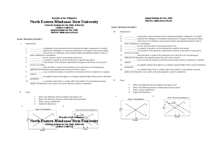 Basic Microeconomics Quiz | PDF | Perfect Competition | Microeconomics