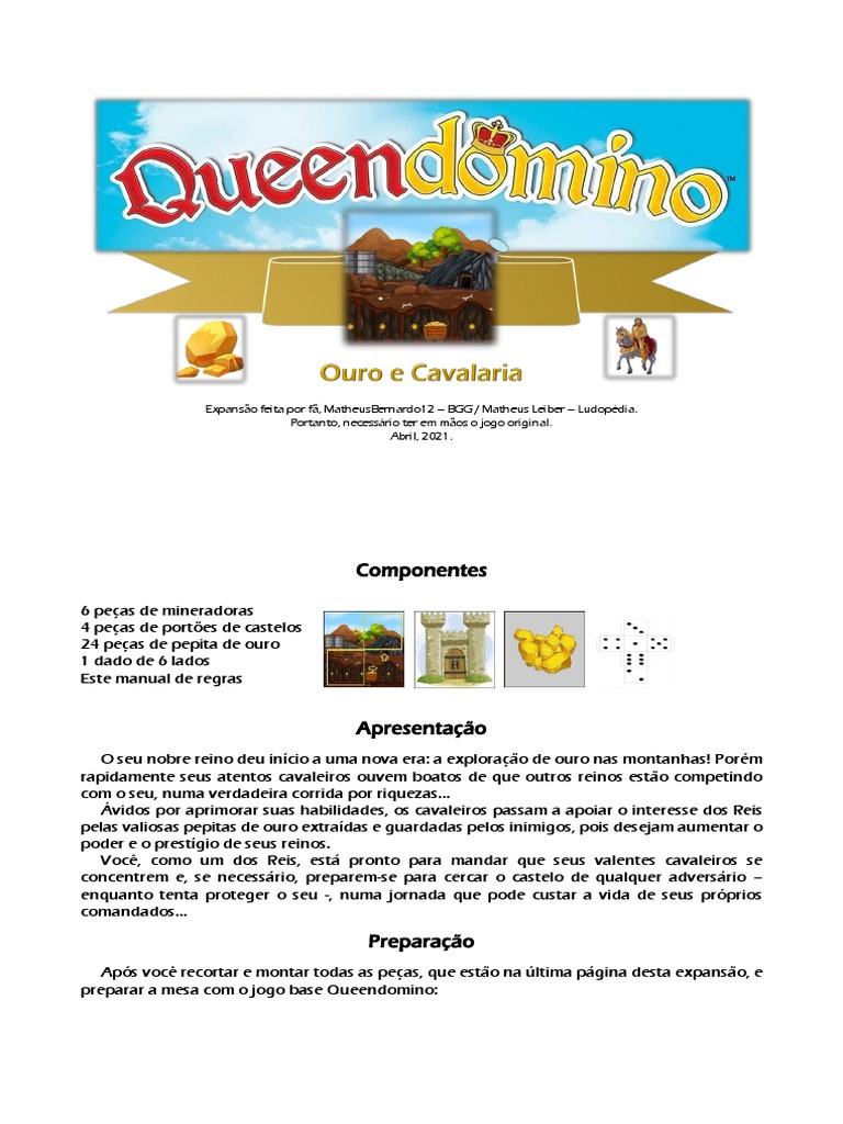 QueenDomino (Expansão Ouro e Cavalaria) | PDF | Cavalaria | Castelo