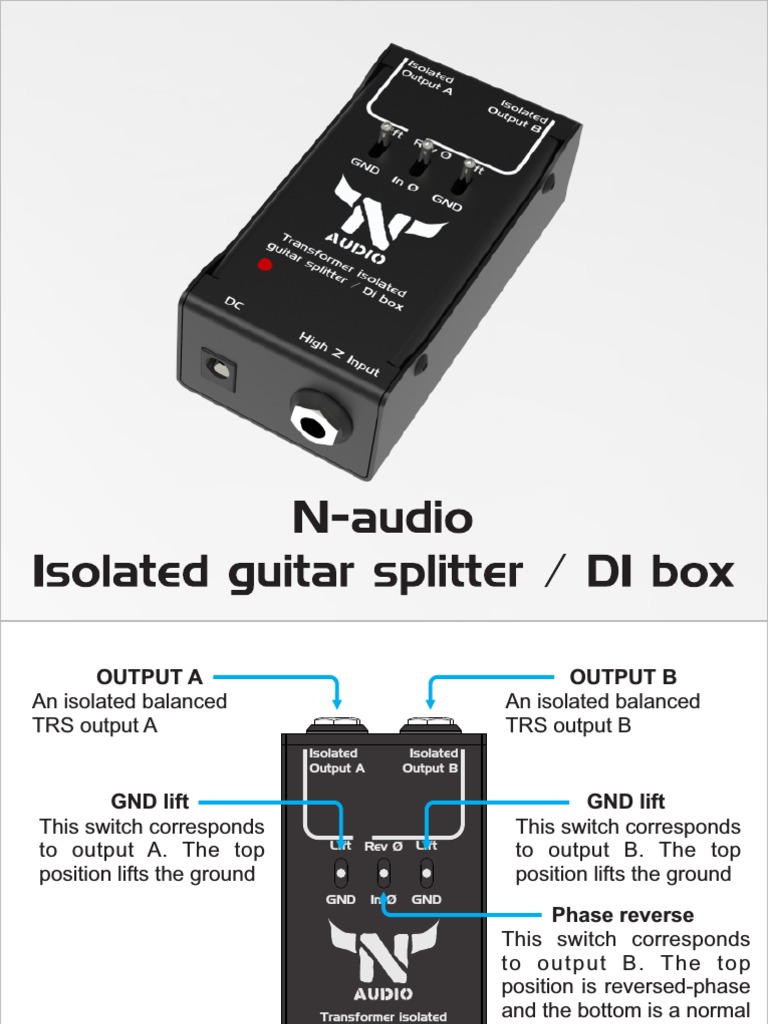 N-Audio Splitter DI User Manual | PDF
