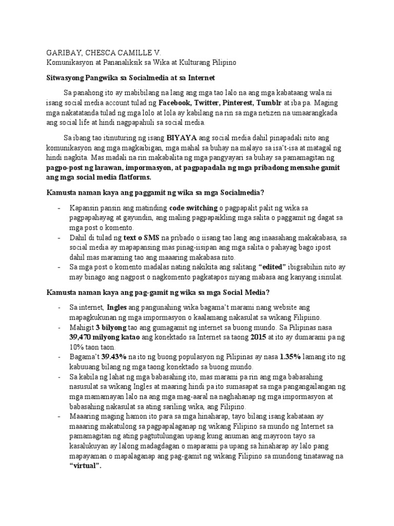 Notes (Komunikasyon) | PDF