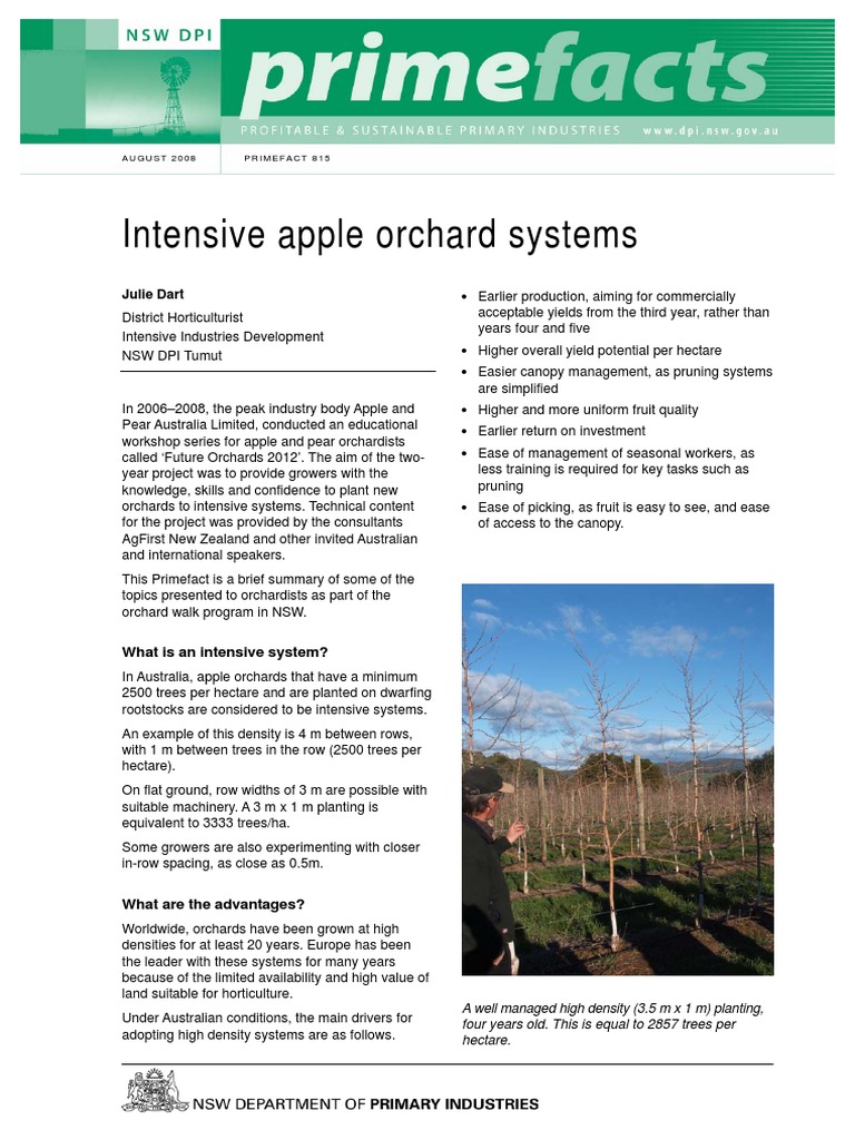 Articol Stiintific 2 - Intensive Apple Orchard Systems | PDF | Soil ...