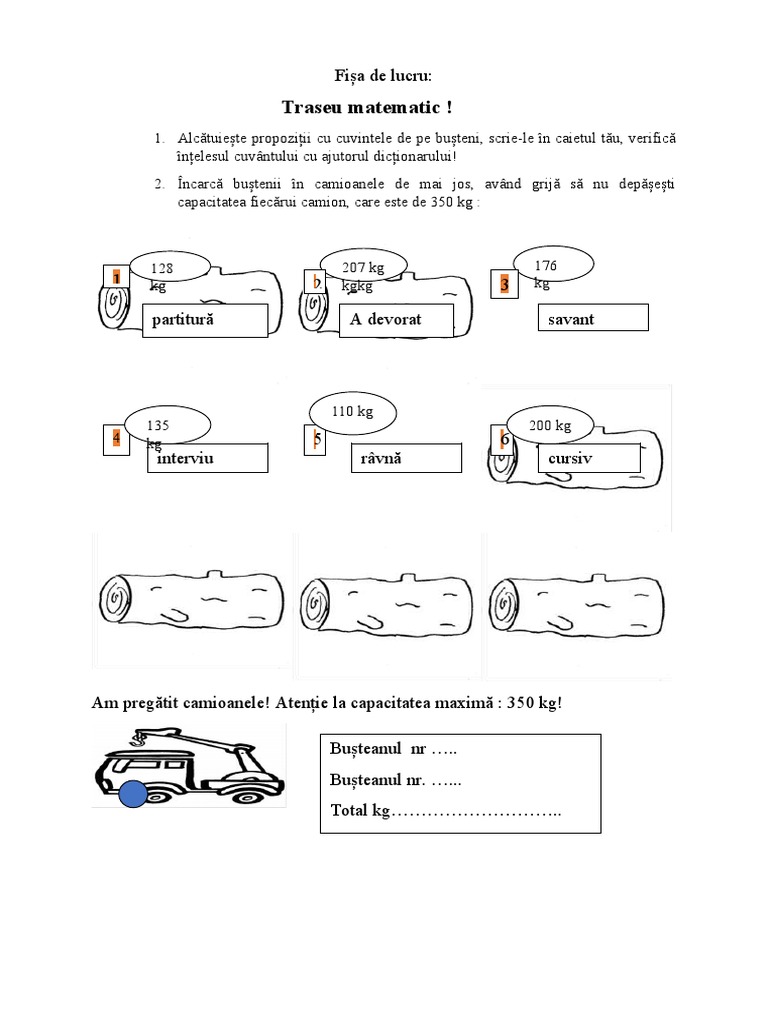 Exersam Vocabularul Si Calculul Matematic | PDF