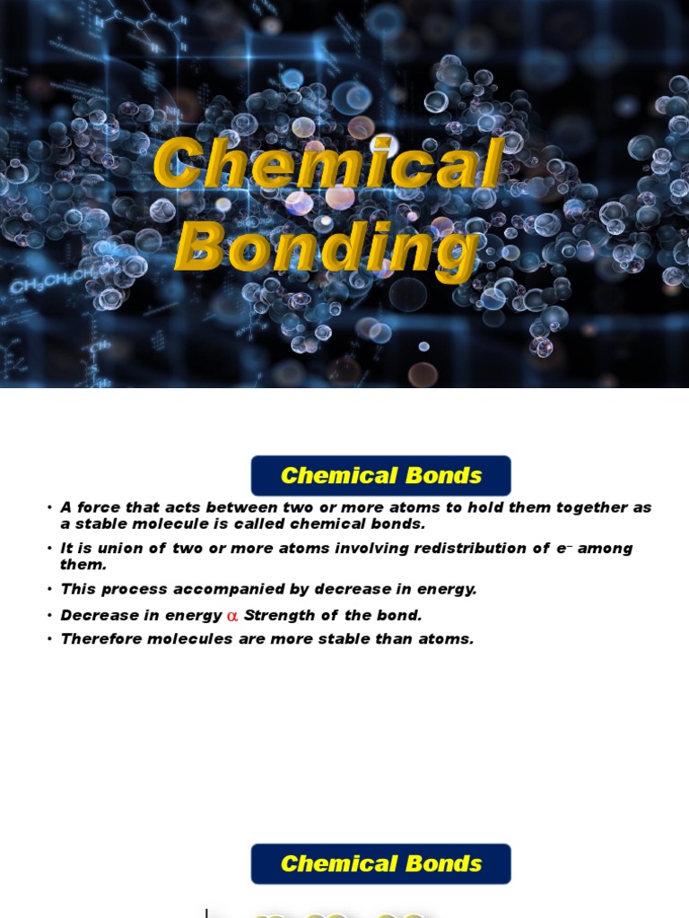 Chemical Bonding | PDF | Ionic Bonding | Chemical Bond