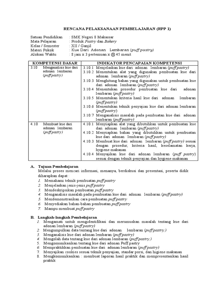 Rencana Pelaksanaan Pembelajaran | PDF