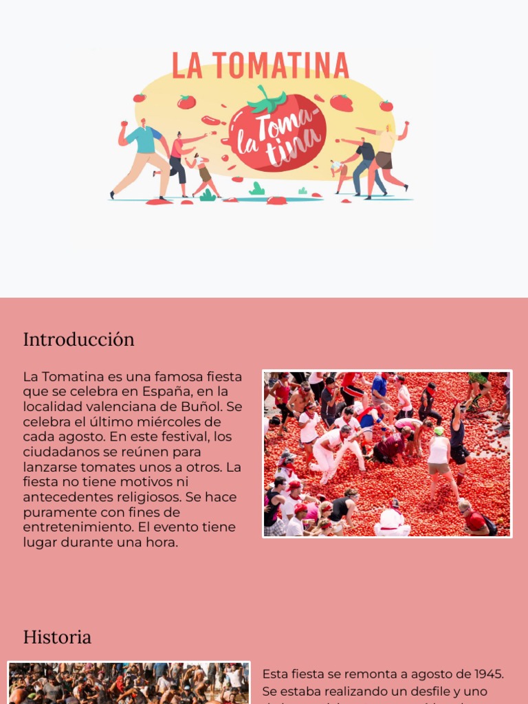 La Tomatina: Fiesta de Tomates en Buñol | PDF