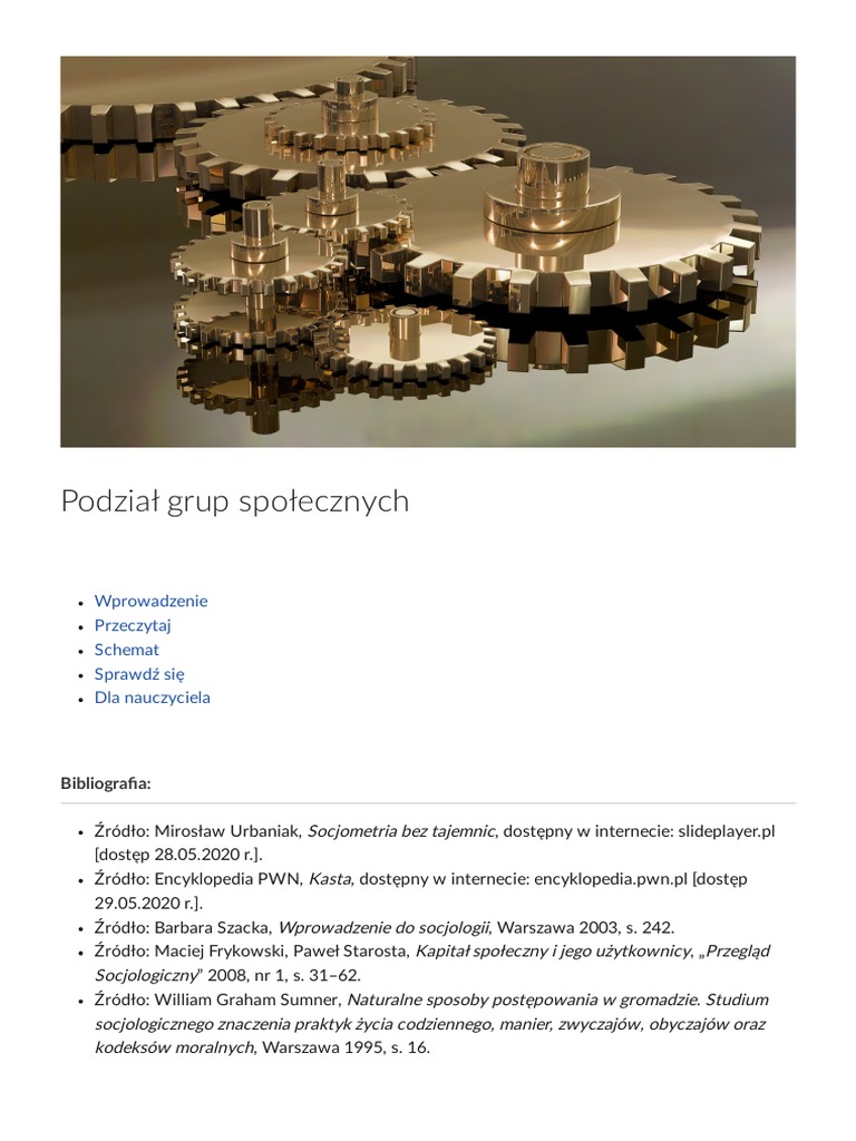 Podzial Grup Spolecznych | PDF