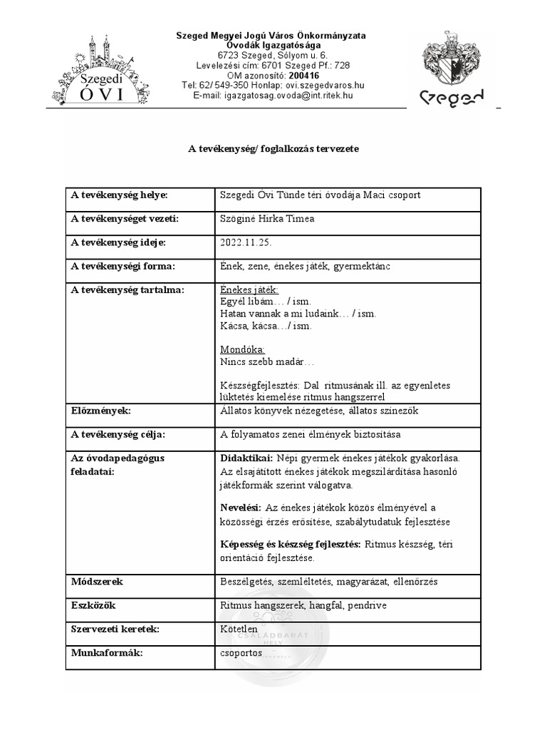 Tervezet Önértékeléshez 2 | PDF