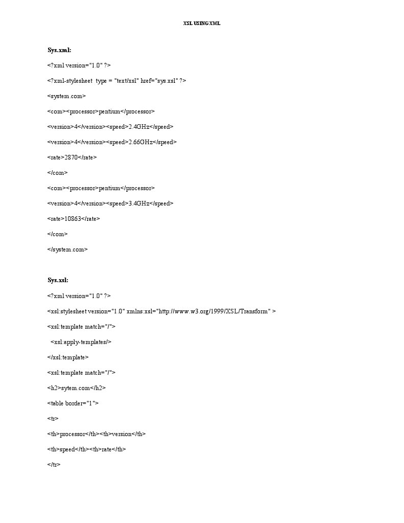 Sys XML | PDF | Computers