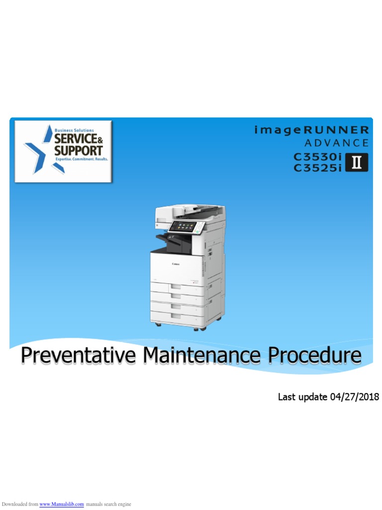 Canon iR ADV C3530i/C3525i Maintenance Guide | PDF | Equipment