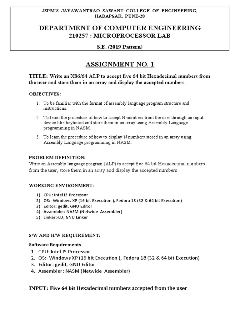 MPL A1 | PDF | Assembly Language | Programming