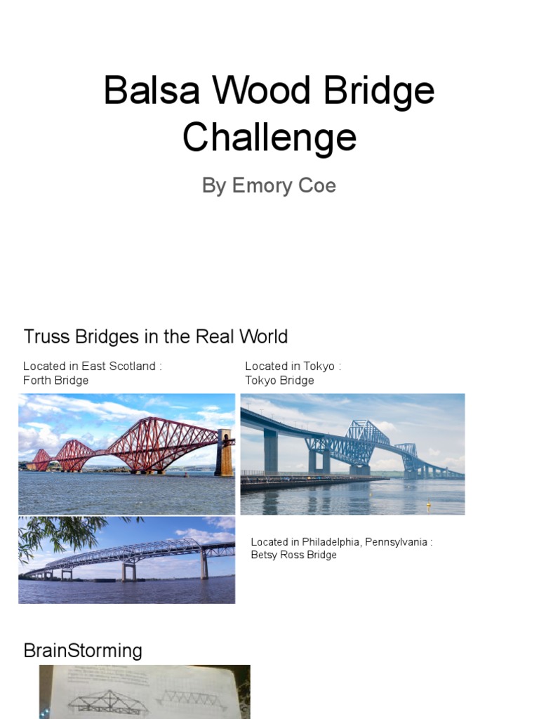 Balsa Wood Bridge Challenge 1 | PDF