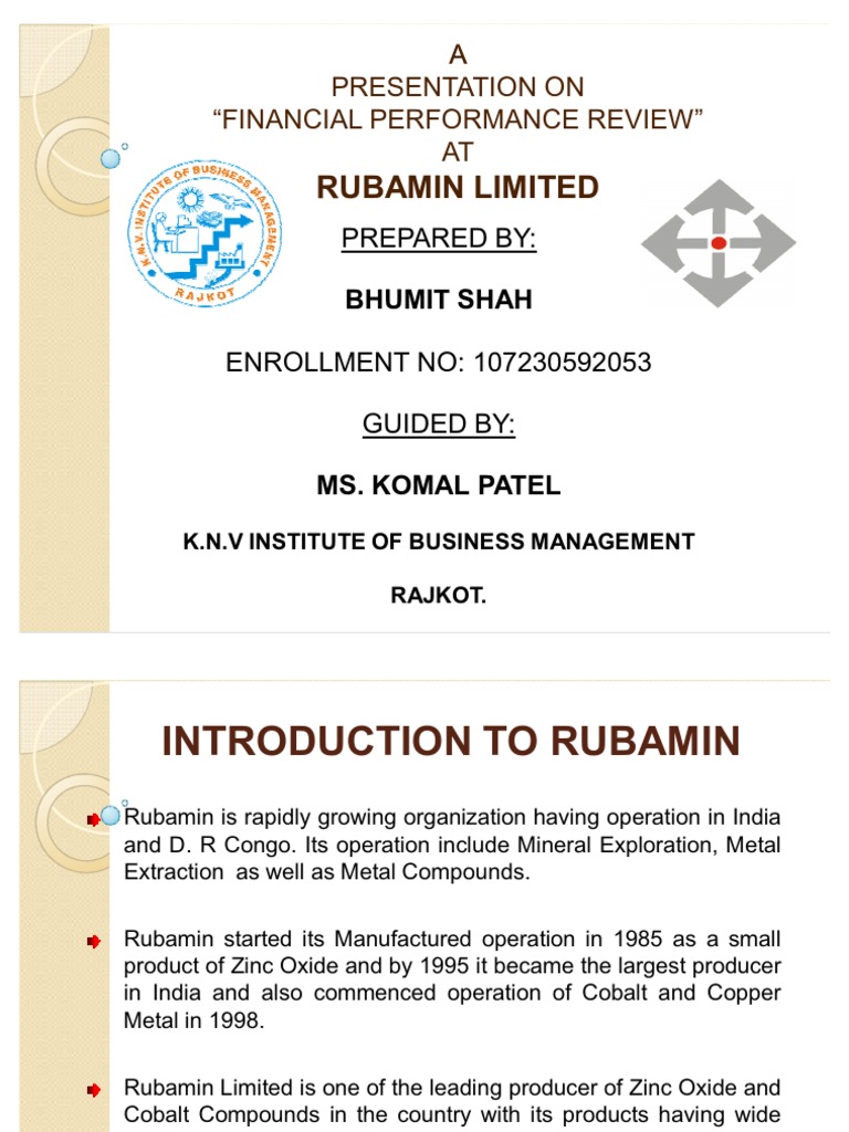 Bhumit Shah | PDF | Profit (Accounting) | Cobalt