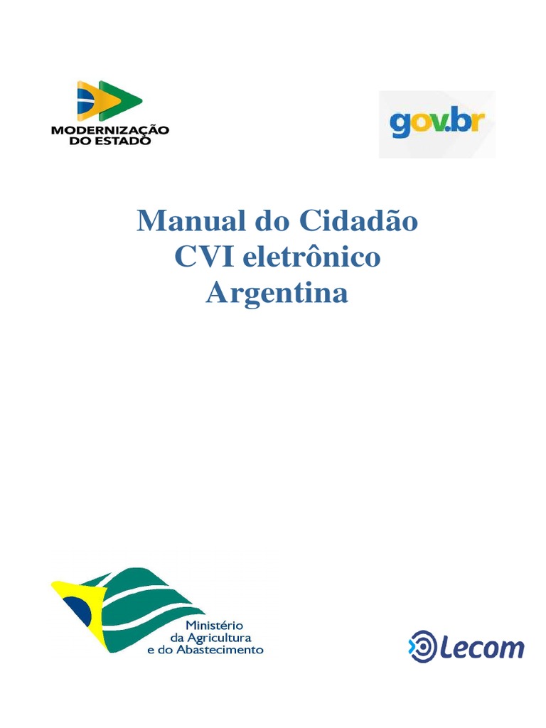 Manual do e-CVI para Argentina | PDF | Medicina Veterinária | Argentina
