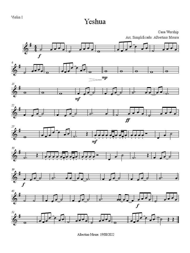 Yeshua Violin Sheet Music PDF | PDF