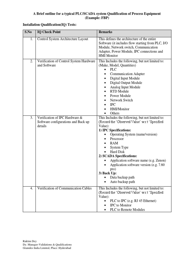 IQ and OQ | PDF | Programmable Logic Controller | Verification And Validation