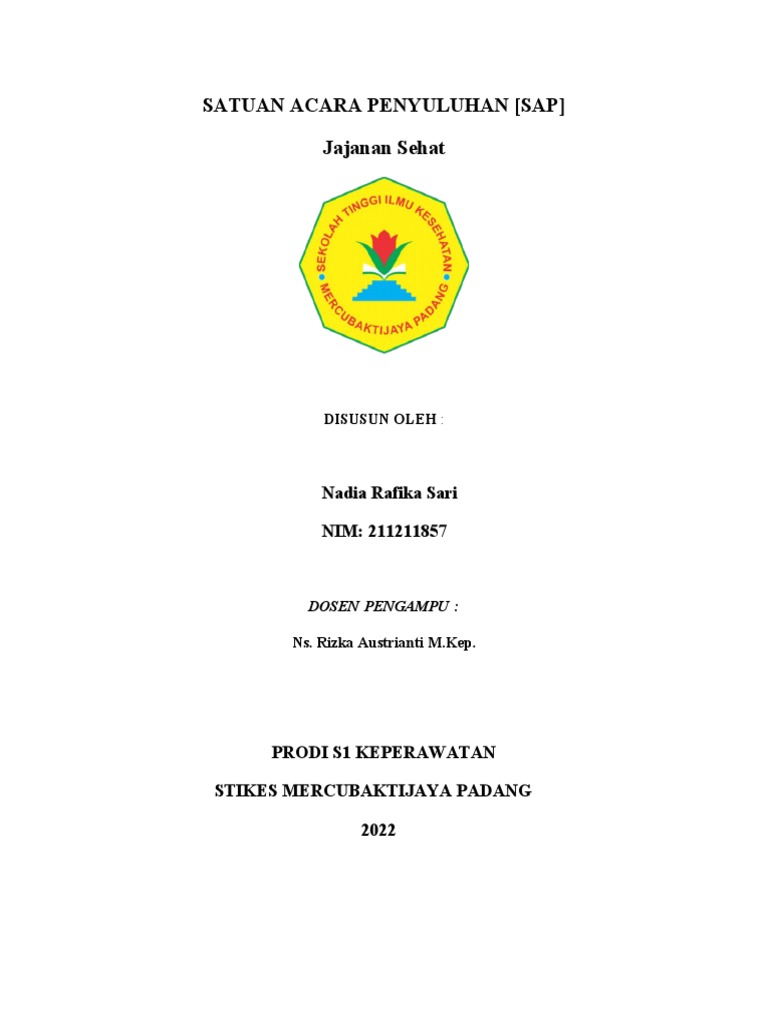 Tugas (Sap) Nadia Rafika Sari | PDF | Kesehatan Holistik