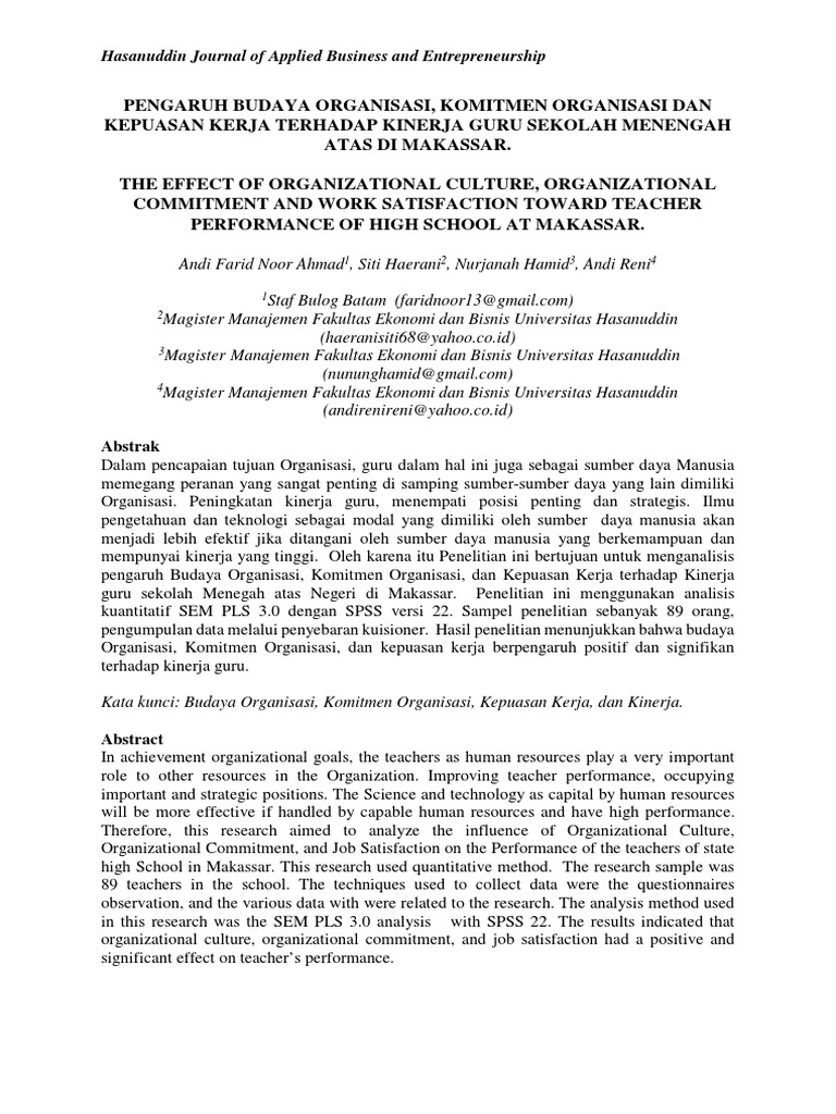 Jurnal Organizational Commitment | PDF | Karier & Perkembangan | Pengembangan Diri