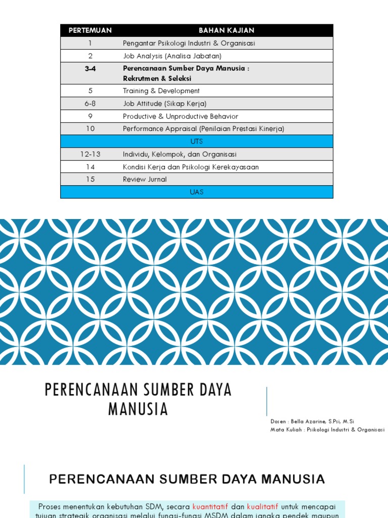 PIO Chapter 3 - Perencanaan SDM | PDF