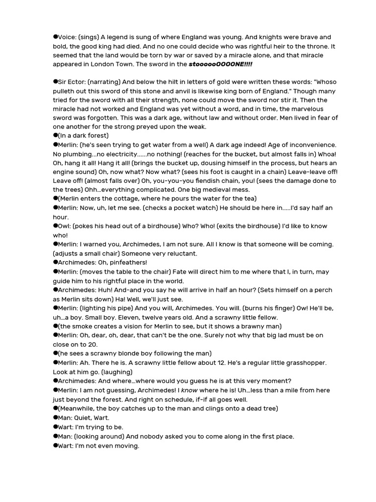 The Sword in The Stone | PDF