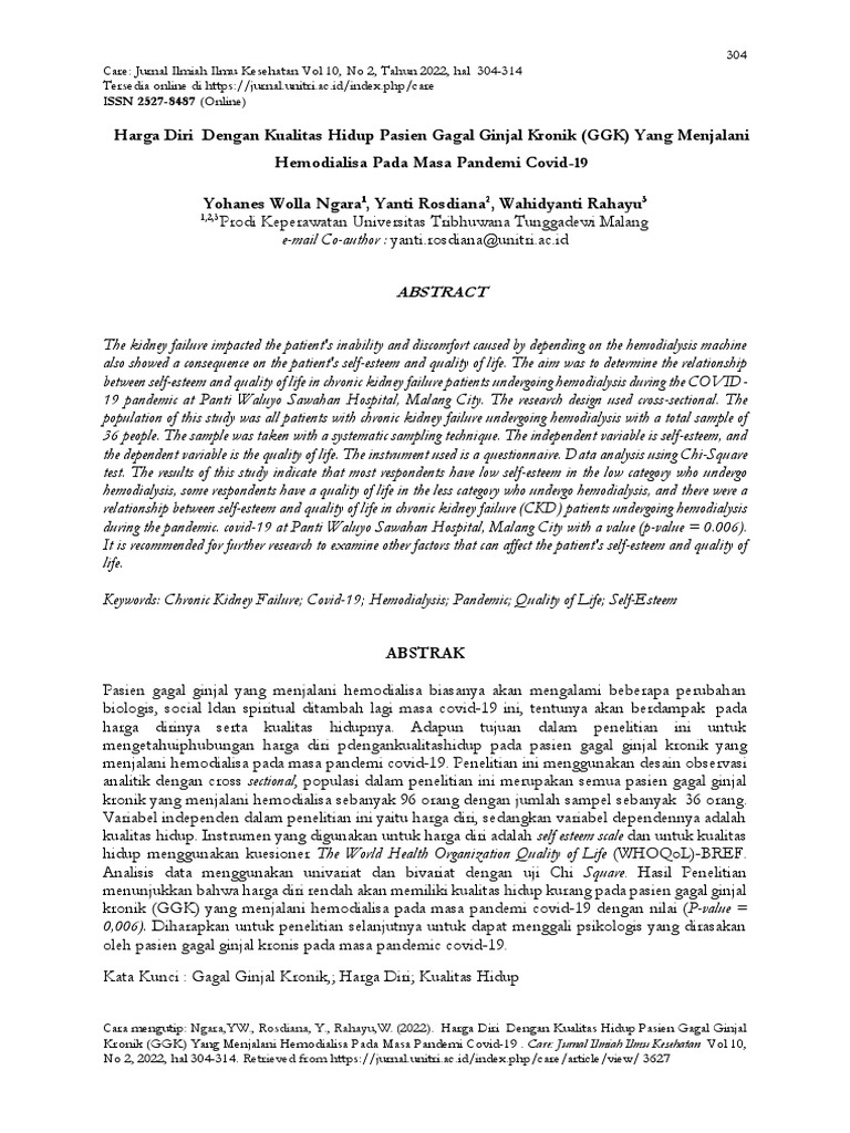 3627 10770 1 PB | PDF | Chronic Kidney Disease | Hemodialysis