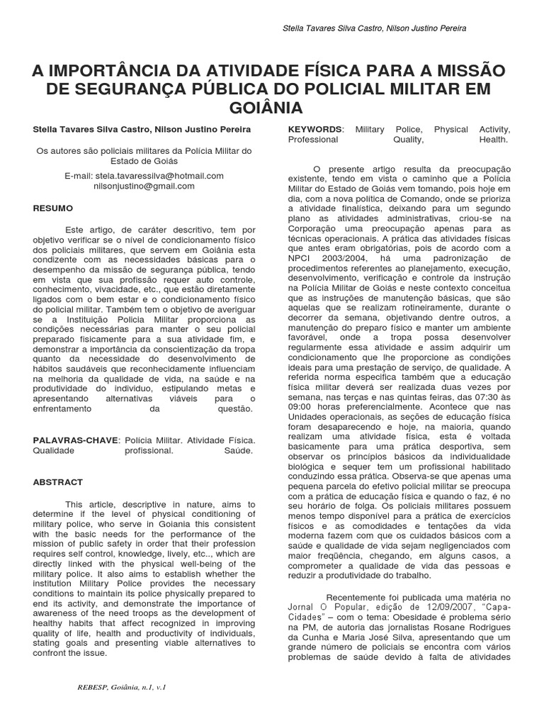 21-Texto Do Artigo-921-1-10-20160708 | PDF | Polícia | Física