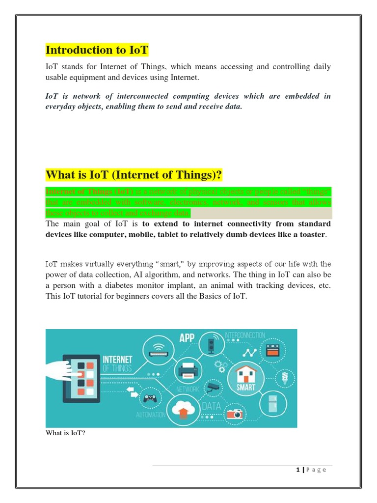 Introduction to IoT: What is it and How Does it Work | PDF | Internet Of Things | Computer Network