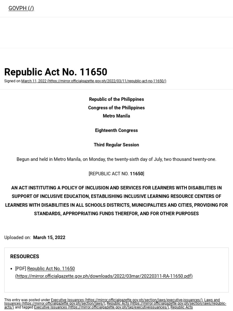 Republic Act No PDF Government