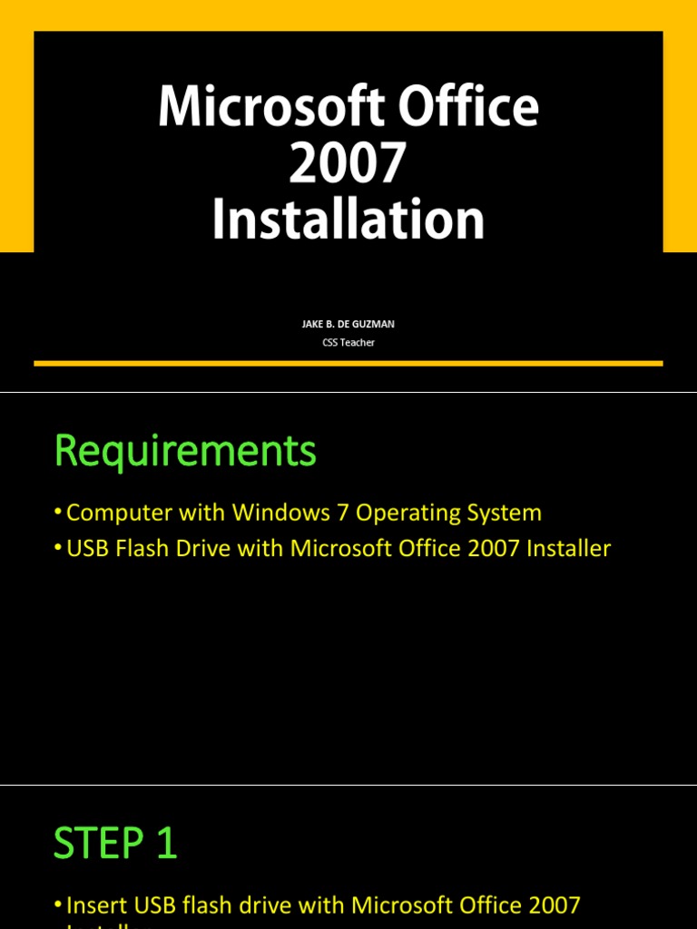 MS Office 2007 Installation Procedures | PDF | Business
