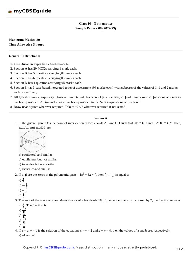10 Math22 23 sp08 | PDF | Mode (Statistics) | Area