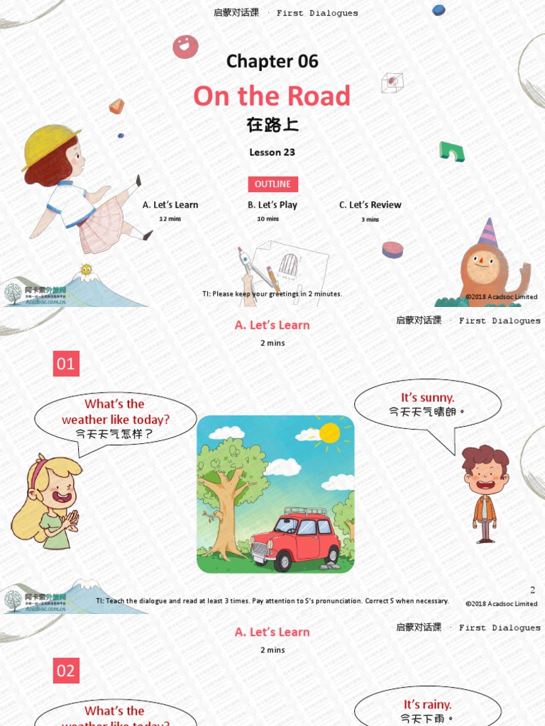 Chapter 6 Lesson 23 On The Road | Descargar gratis PDF | Learning