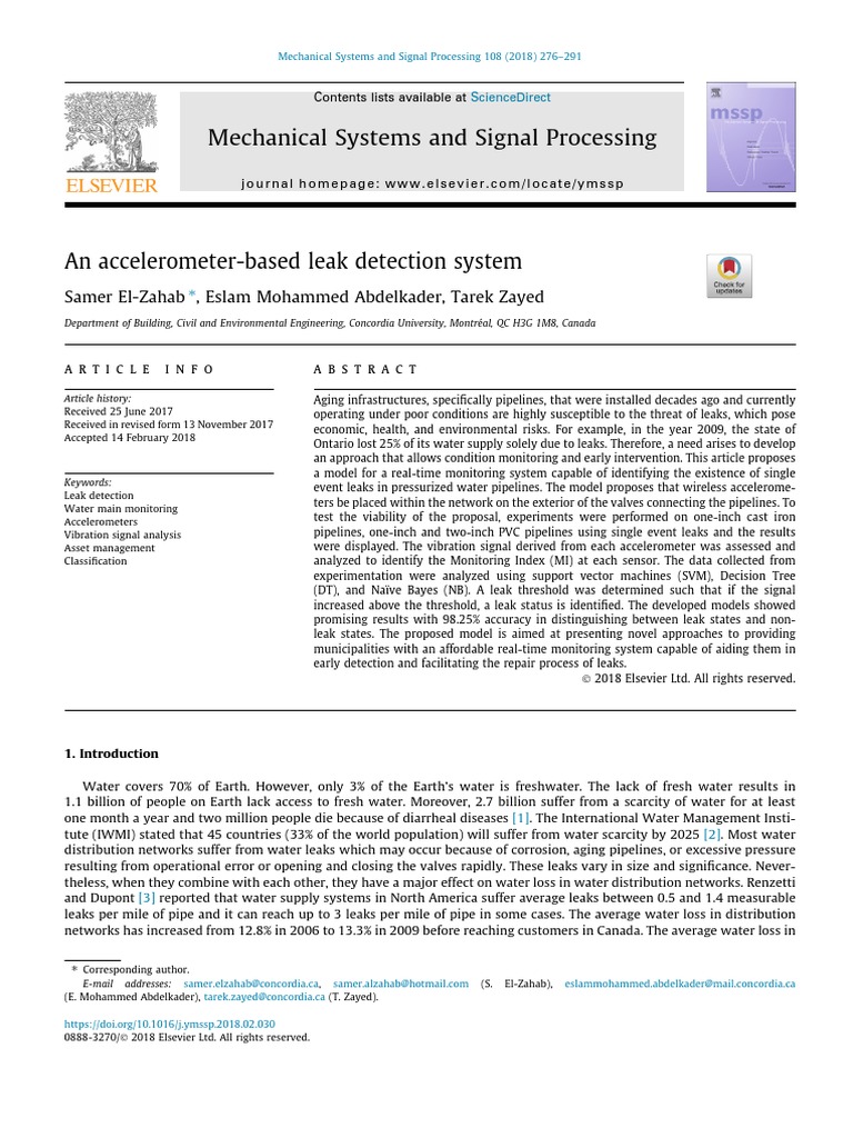Accelerometer-Based Water Leak Detection | PDF | Statistical Classification | Accuracy And Precision