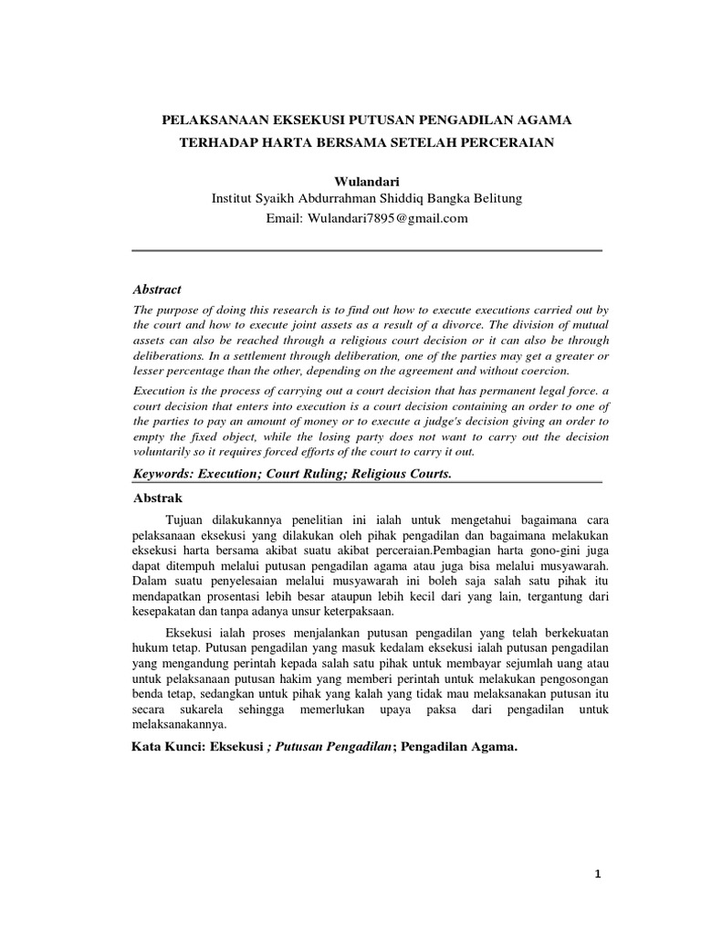 WULANDARI HKI 5A - Jurnal Administrasi Peradilan | PDF