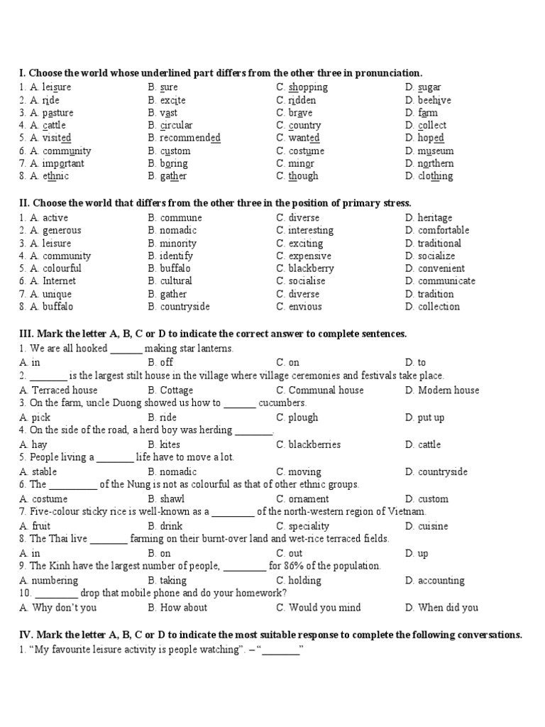 Mid-Term Test Revision (Grade 8) | PDF