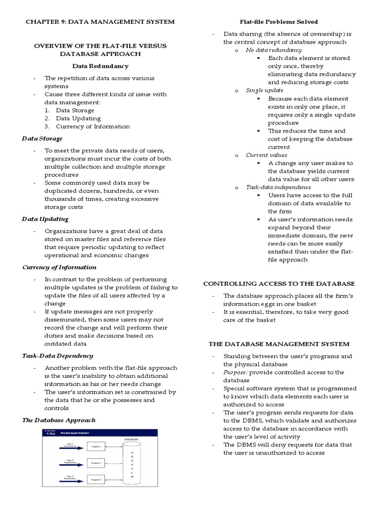 Chapter 9 Database Management Systems Pdf Databases Relational Model